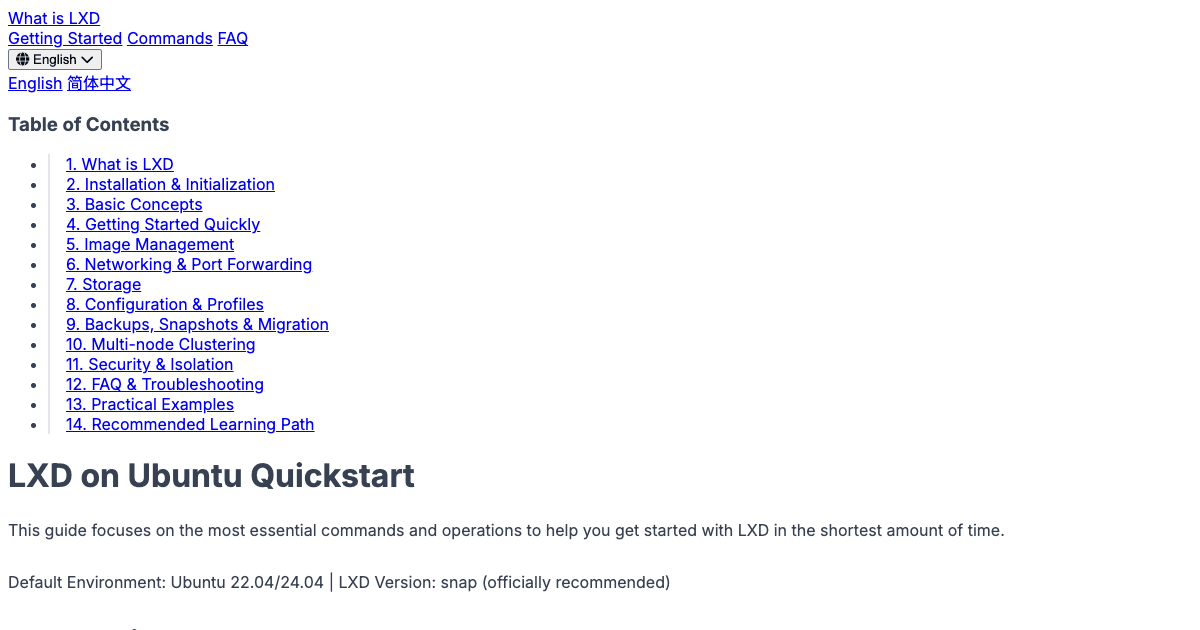 LXD on Ubuntu Quickstart Guide (2025 Edition)